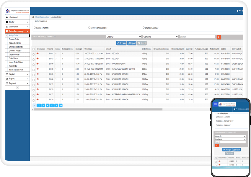 Ecommerce Delivery Management Software | Sagar Informatics