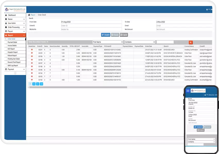 Ecommerce Delivery Management Software | Sagar Informatics